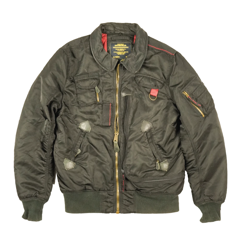 Alpha Industries MA-1 Black Tactical Flight Jacket - Small