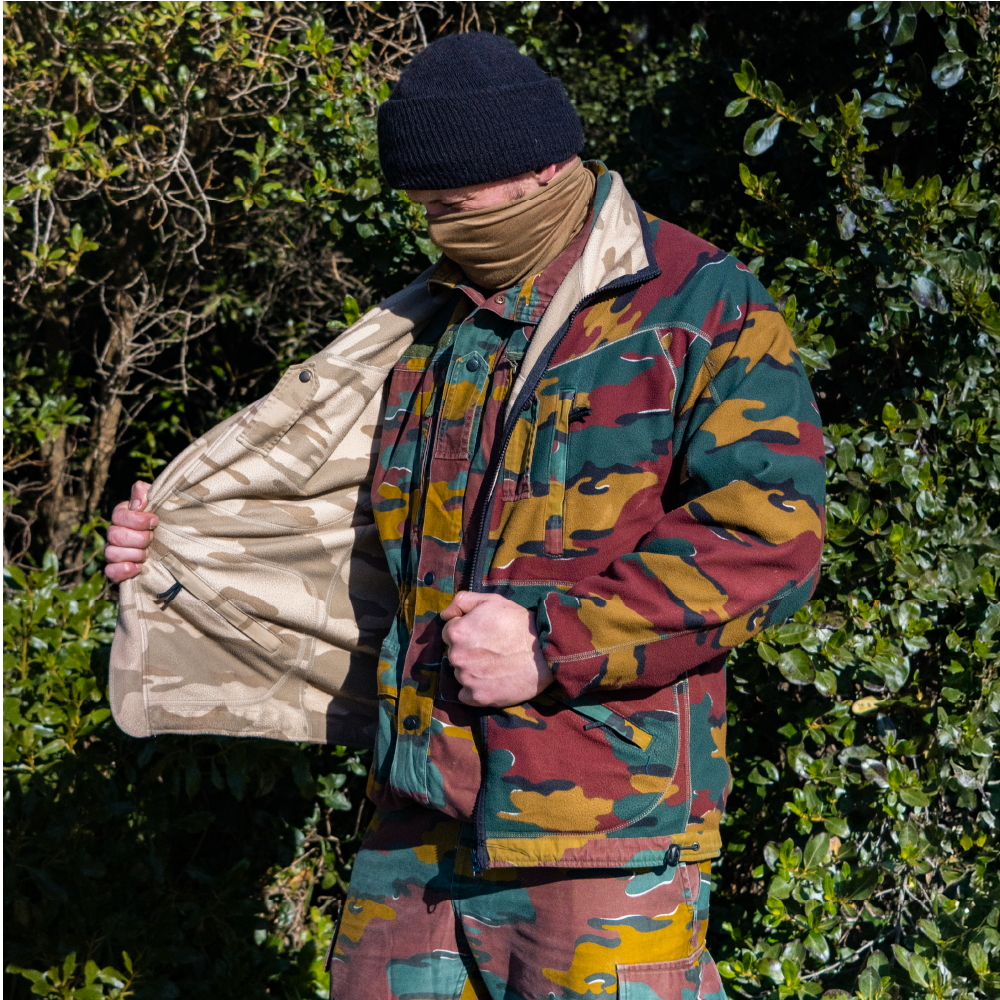 Belgian Jigsaw Camo Reversible Fleece Jacket