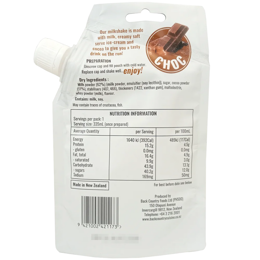 Back Country Cuisine - Choclate Milkshake