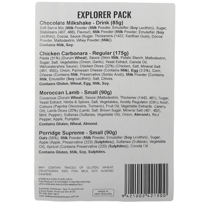 Back Country Cuisine - Explorer Pack