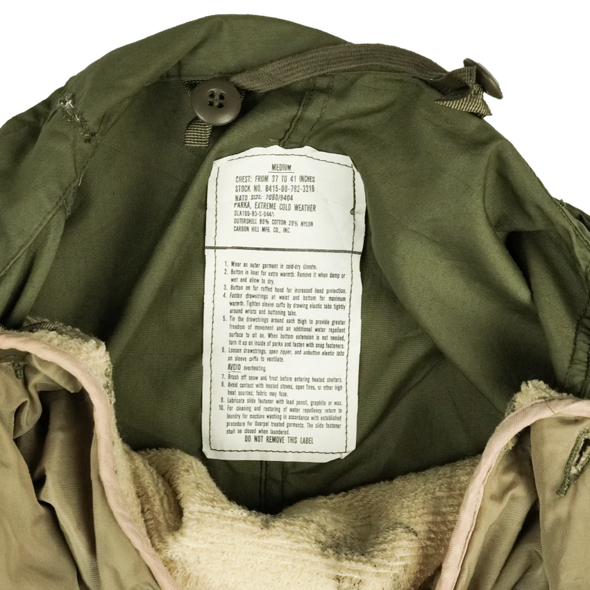 USGI Extreme Cold Weather Fishtail Parka with Liner - Medium