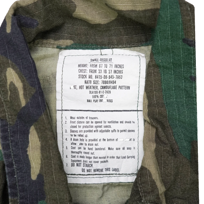 USGI RDF ERDL Ripstop Shirt - Small Regular