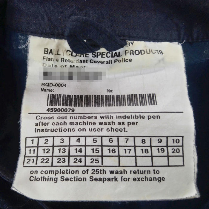 British Police Black Overalls